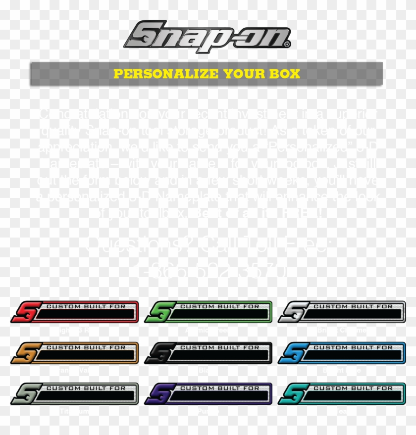 free 3 d Nameplate Snap On Tools HD Png Download 1278x1552 1316183 PinPng