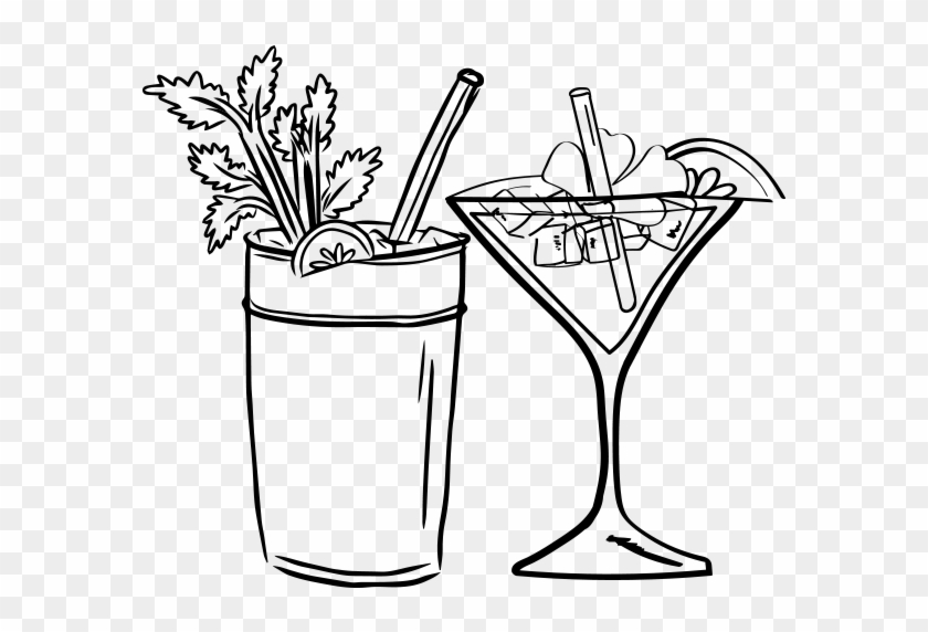 Cocktail Menu The Streetfood Club At Weve Cocktail Black And White Hd Png Download 650x544