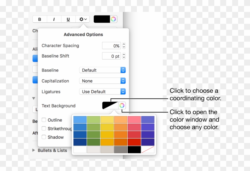 Controls For Choosing A Background Color For Text Highlight Text In controls-for-choosing-a-background-color-for-text-highlight-text-in
