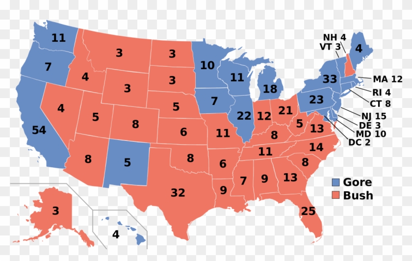 Us Election 2016 Vs 2012 Png Download Electoral College 2000