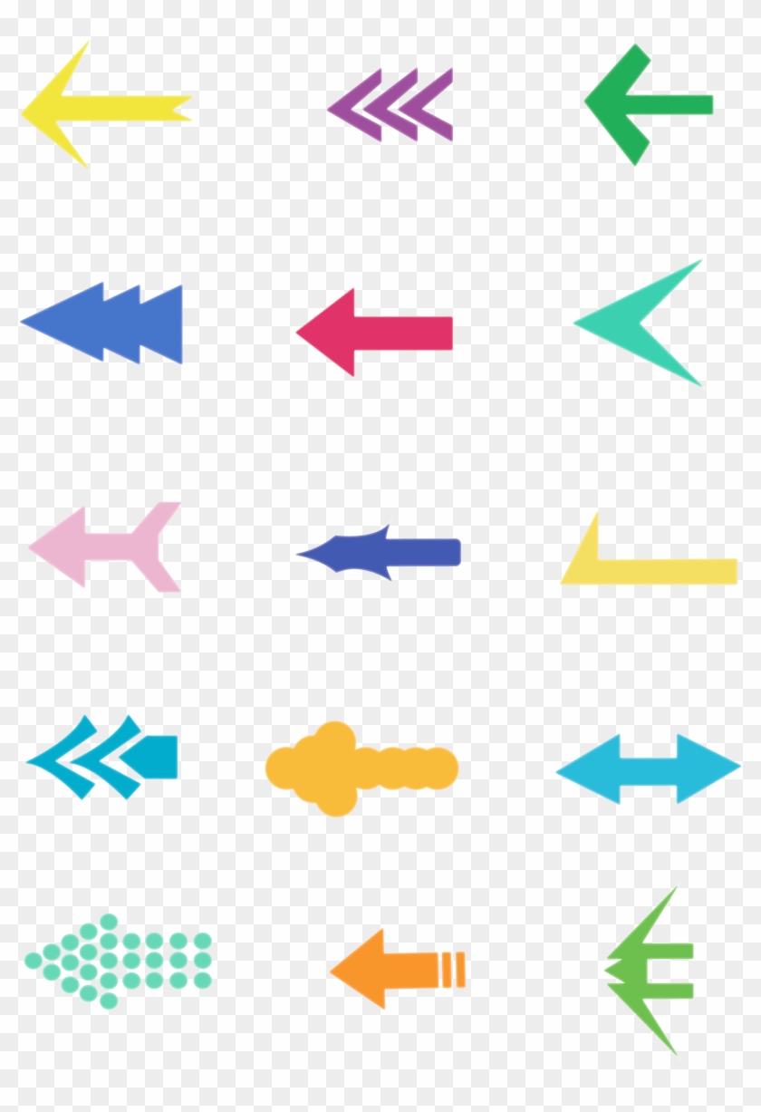Arrow Direction Color Pointing Png And Vector Image - Graphic Design, Transparent Png ...