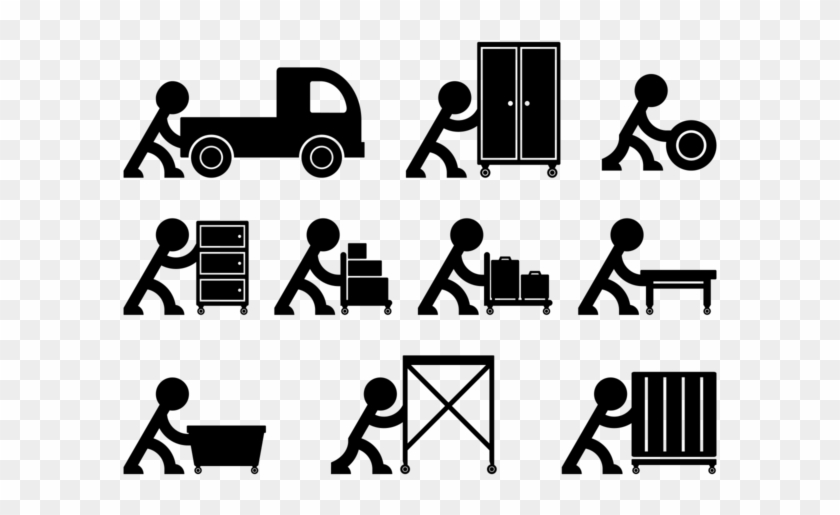 Stickman Pushing An Object - Stickman Pushing, HD Png Download - 700x490 (#2147635) - PinPng