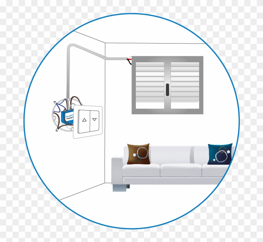 Qubino Flush Shutter Installation Circle Hd Png Download 731x730 