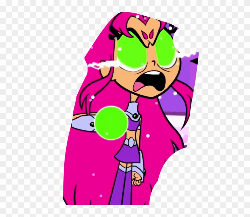 Starfire Angry Rage Blast Freetoedit - Starfire Teen Titans Go Angry, HD Png Download - 499x649 ...