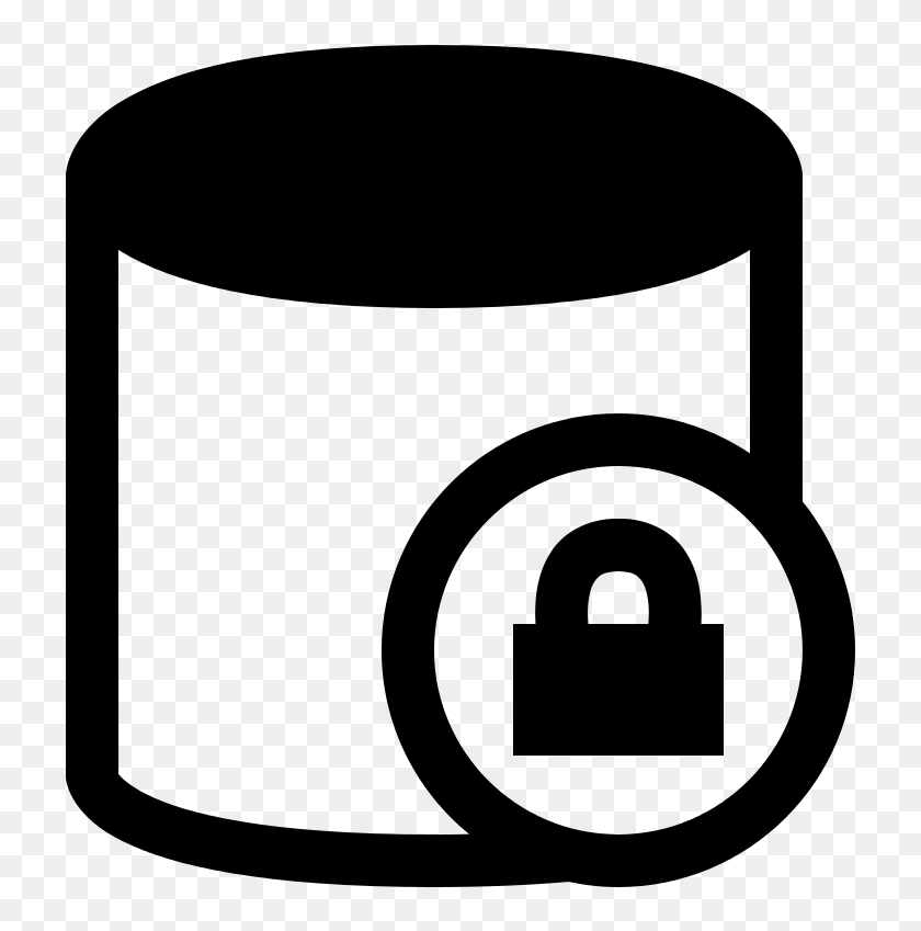 File Database Security Svg Locked Database Hd Png Download 768x768 2693374 Pinpng