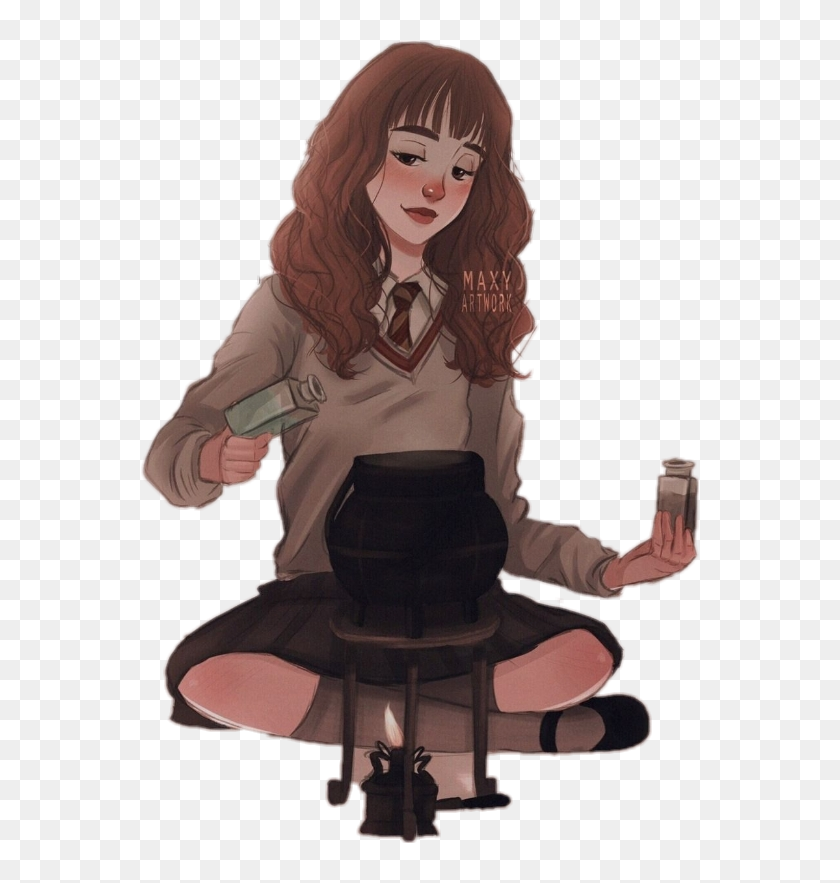 Hermionegranger Sticker Cartoon Hermione Granger Drawing Hd Png
