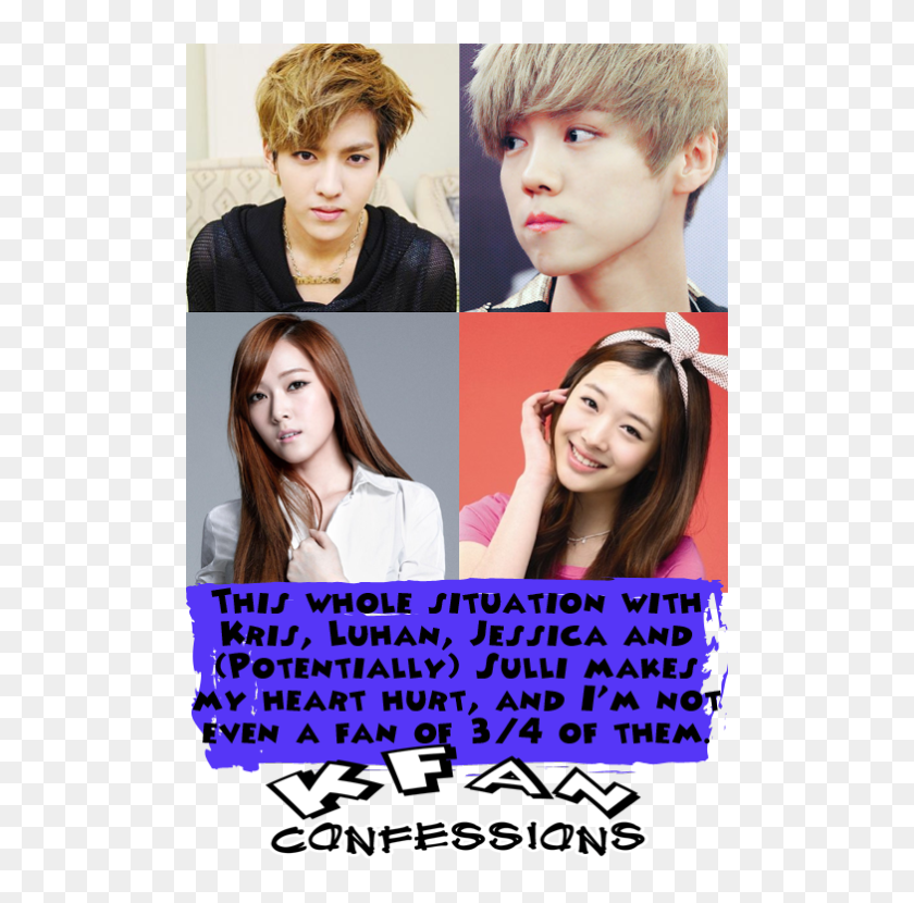 This Whole Situation With Kris, Luhan, Jessica, And - Girl, HD Png Download - 498x750 (#3341199 ...