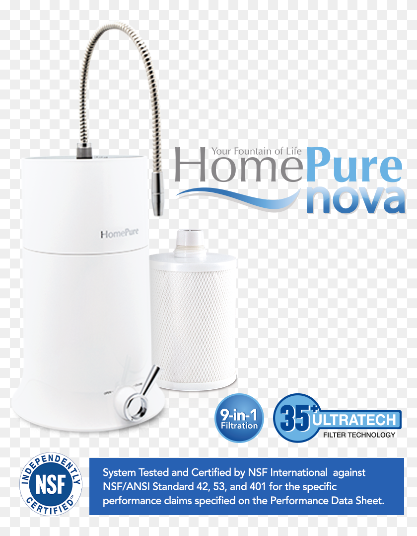 The Homepure Nova Water Filtration System - Home Pure Nova Prix, HD Png Download - 903x1104 ...