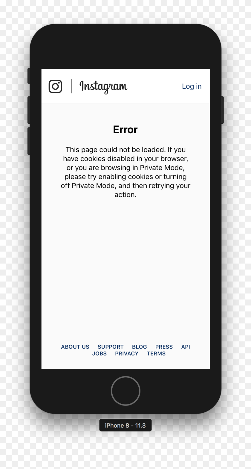 Instagram Login Error "cookies Disabled" - React Native App Login, HD Png Download - 1118x1962 ...