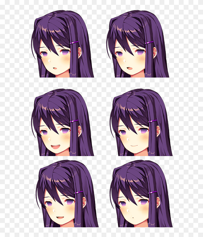 Ddlc Yuri Head Sprites Hd Png Download 960x960 4495979 Pinpng