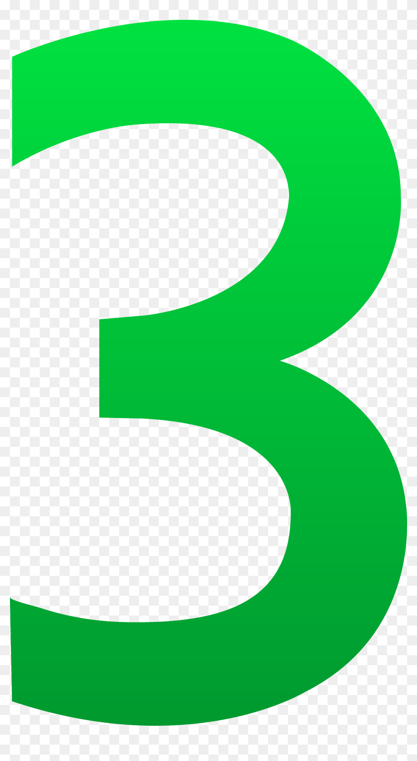 The Number Three - 3 Clip Art, HD Png Download - 3858x6860 (#4845231 ...