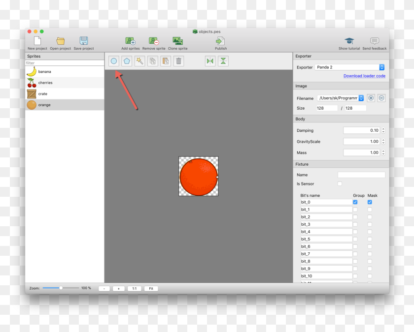 Editing 2d Collision Shapes With Physicseditor Cocos Physics Body Polygon Hd Png Download 