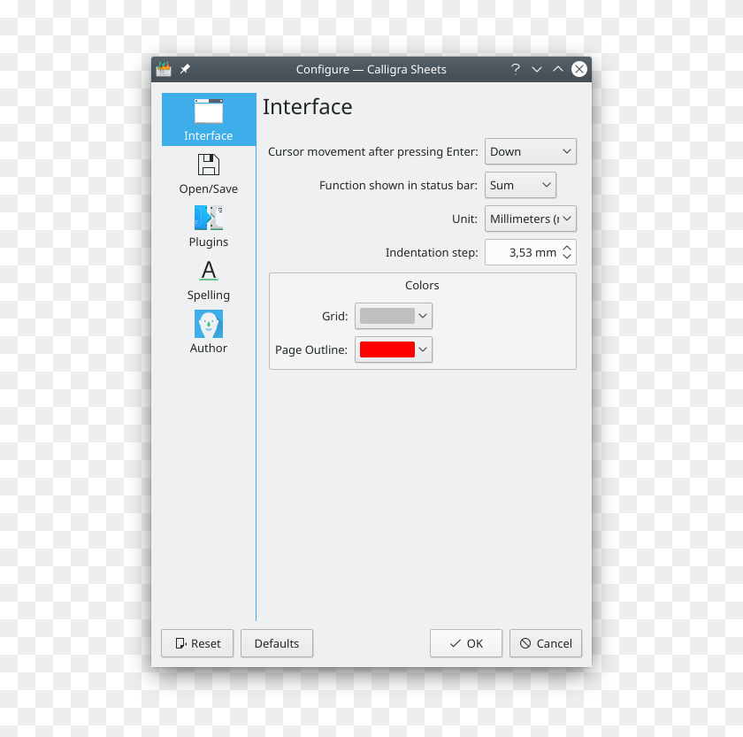 The Calligra Sheets Configuration Dialog Box - Isapi Filters In Iis, HD Png Download - 570x762 ...