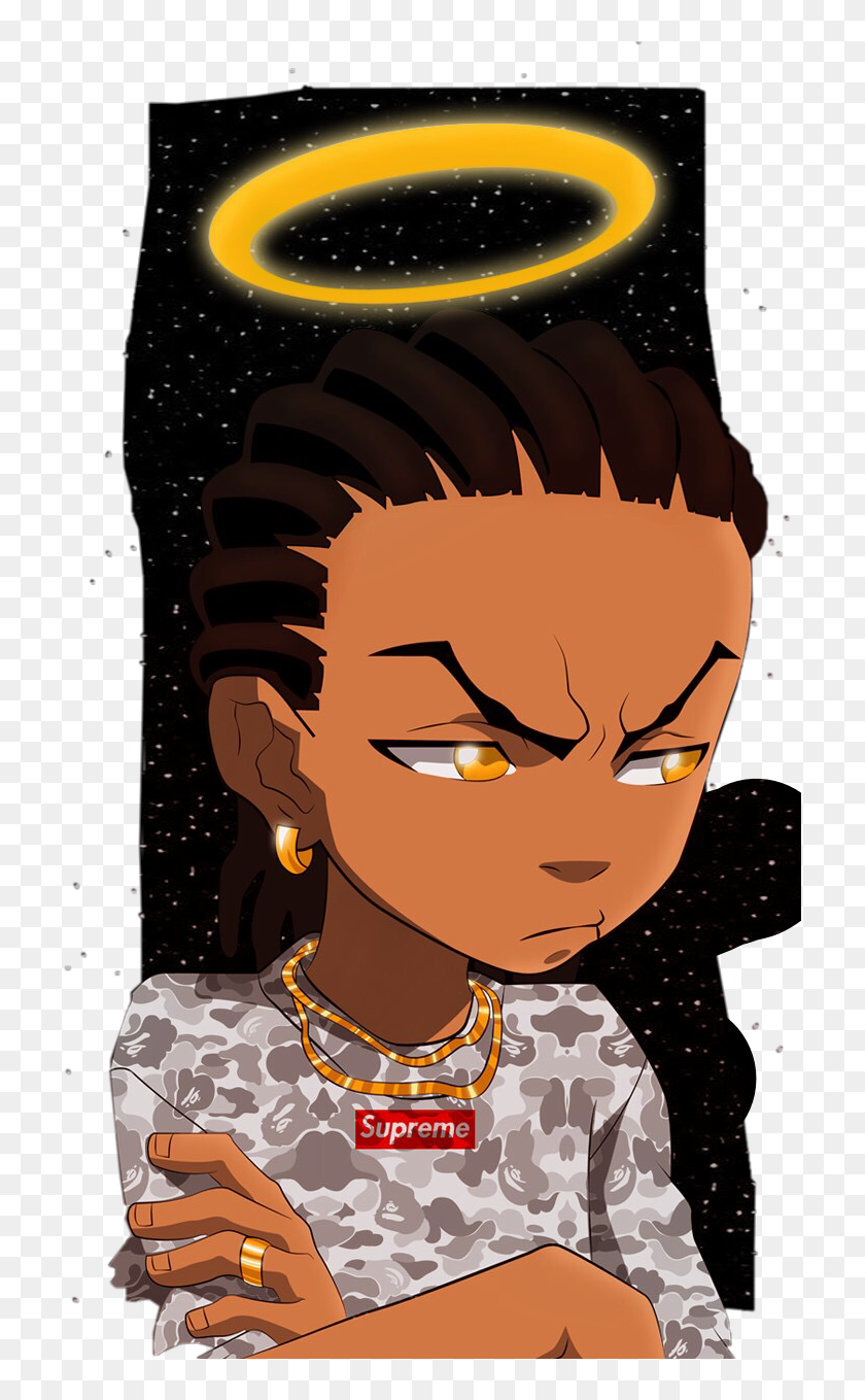 Boondocks Sticker Hd Png Download 716x1279 5958670 Pinpng