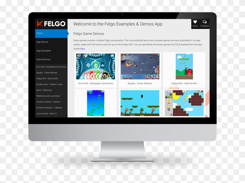 Felgo Sample Launcher Application - Computer Monitor, HD Png Download - 700x583 (#6107687) - PinPng