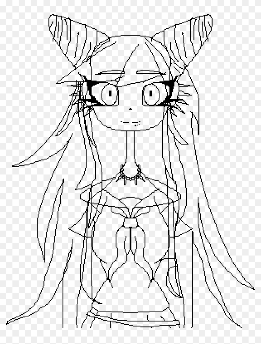 Ibuki Mioda Line Art Hd Png Download 900x1140 6171583 Pinpng