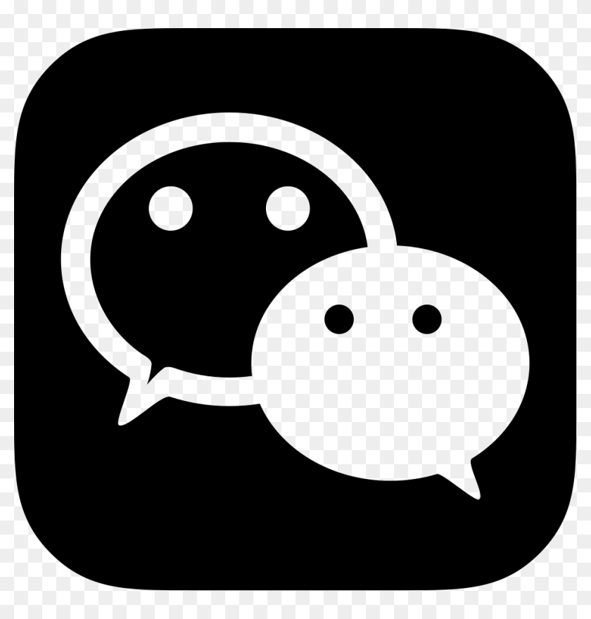 Wechat Png - Wechat Logo Png Black And White, Transparent Png - 981x981 (#6253755) - PinPng