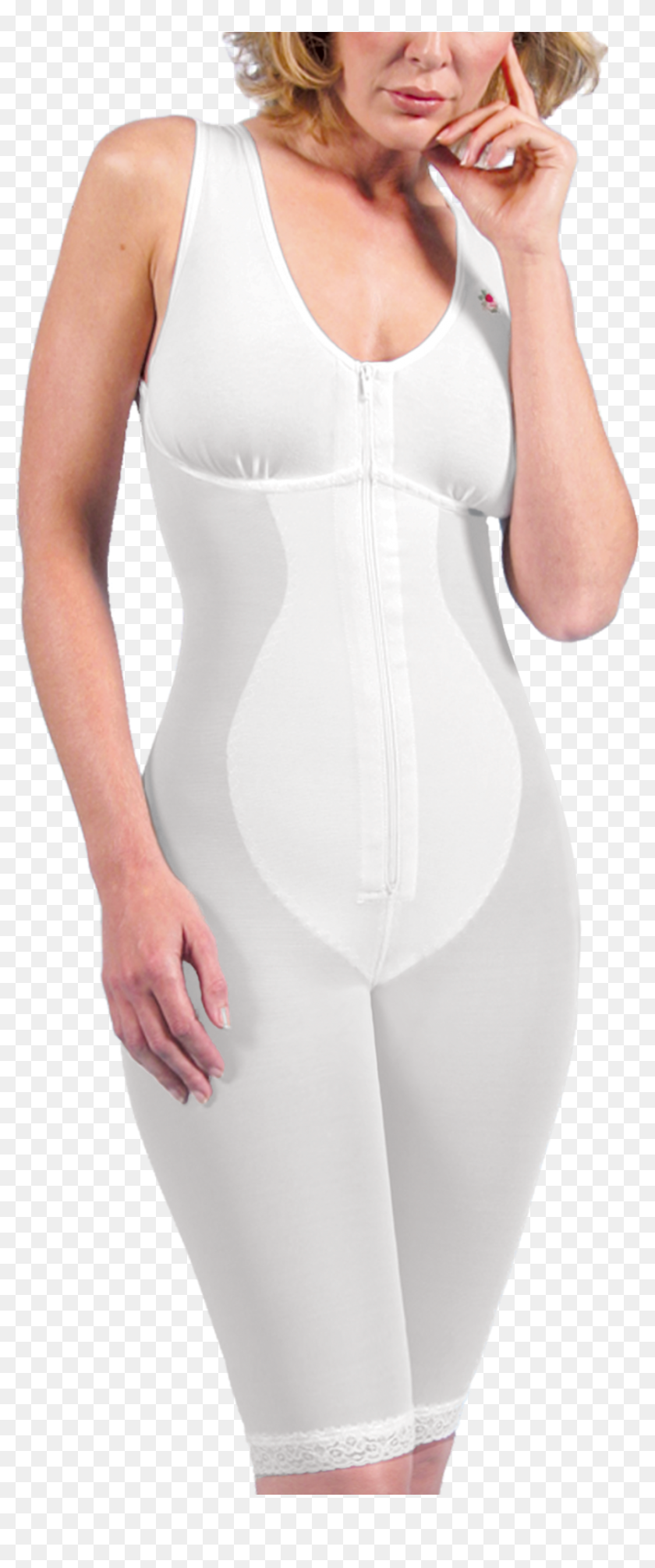 Zippered Above Knee High Back Girdle With Bra Spandex Hd Png Download 1850x2000 6435357