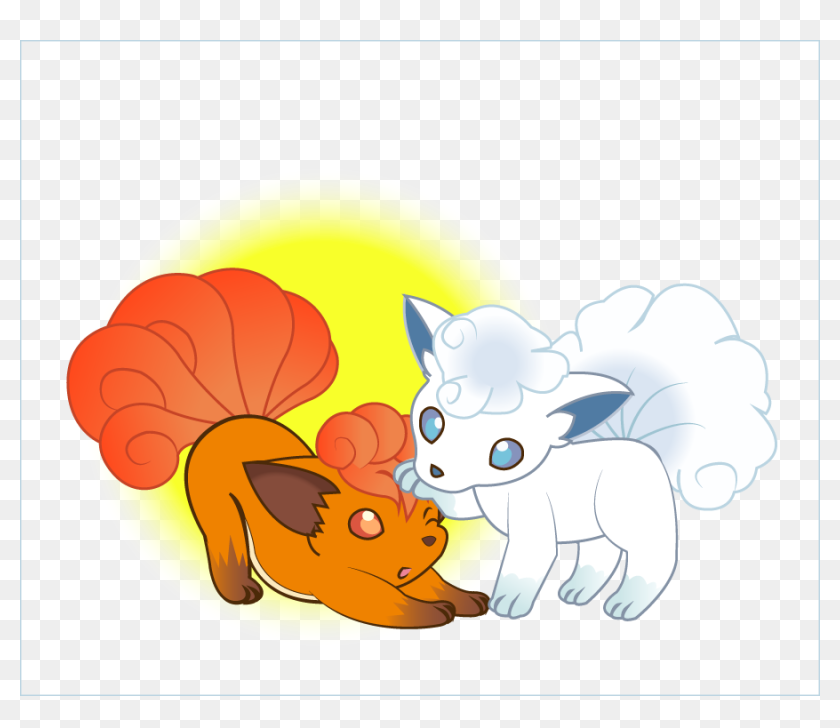 Vulpix - Alola And Kanto Vulpix, HD Png Download - 900x738 (#6633941) - PinPng